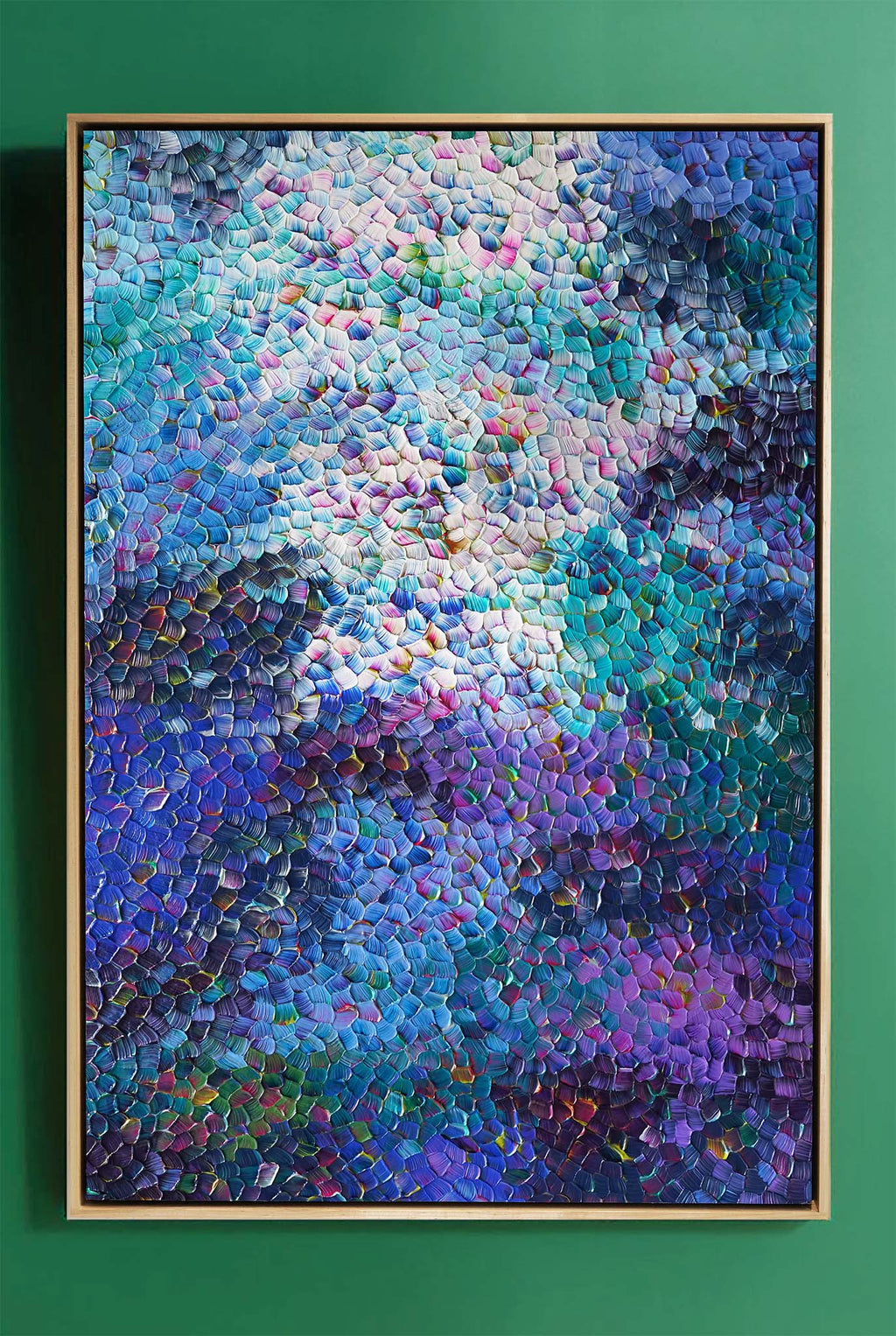 Ingrid and Ching "Bay of Blues" -37.25" X 25.25" X 2.5" Framed